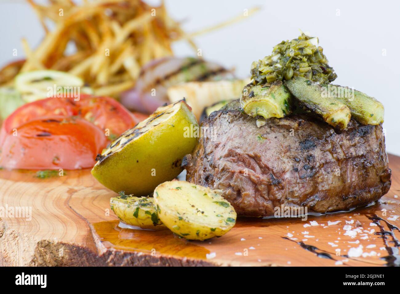 Beautiful Gourmet beef presentation Stock Photo - Alamy