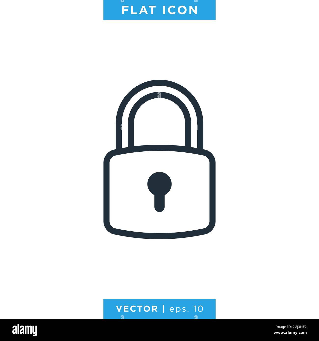 Padlock icon vector stock illustration design template. Vector eps 10 ...