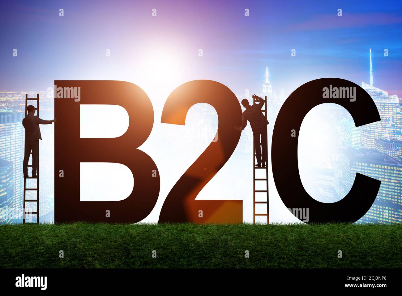 Business to customer concept with the businessman Stock Photo - Alamy