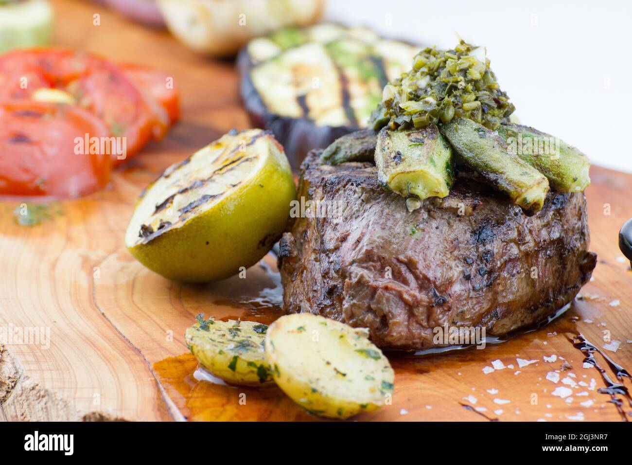 Beautiful Gourmet beef presentation Stock Photo - Alamy