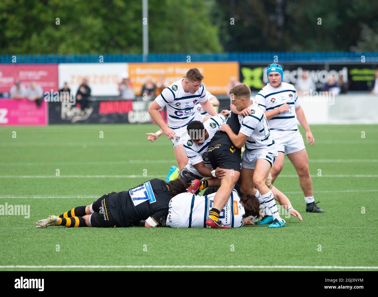Coventry Rugby players are seen in action during the Friendly match ...