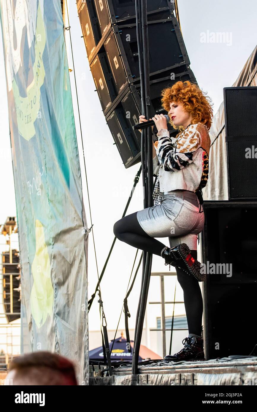 Kiesa Rae Ellestad known as Kiesza performs during the Together Again ...