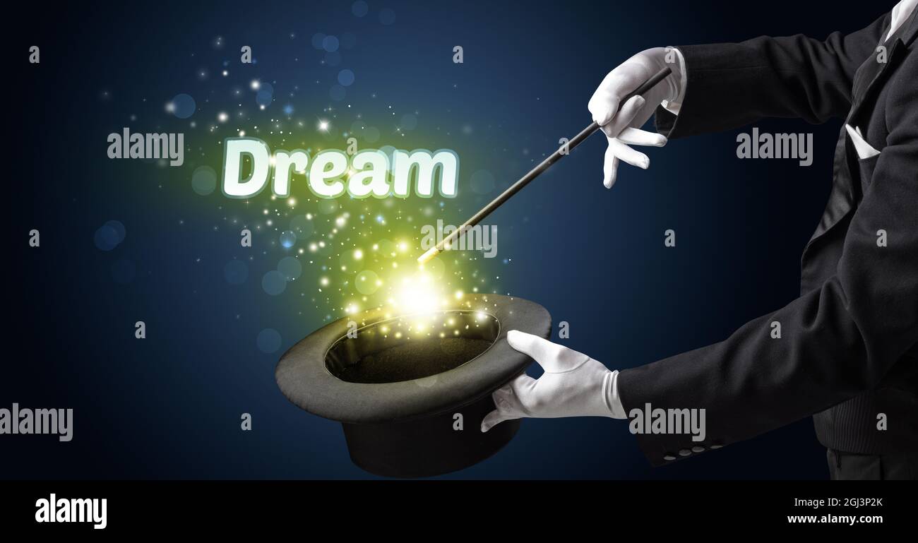 Illusionist is showing magic trick Stock Photo - Alamy