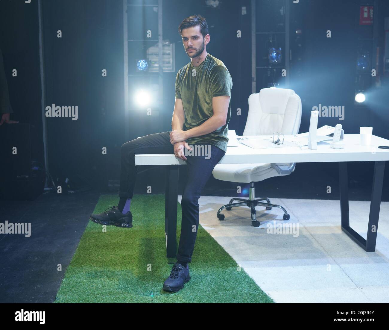 The actor Alvaro Rico, seen posing during the portrait session. (Photo ...
