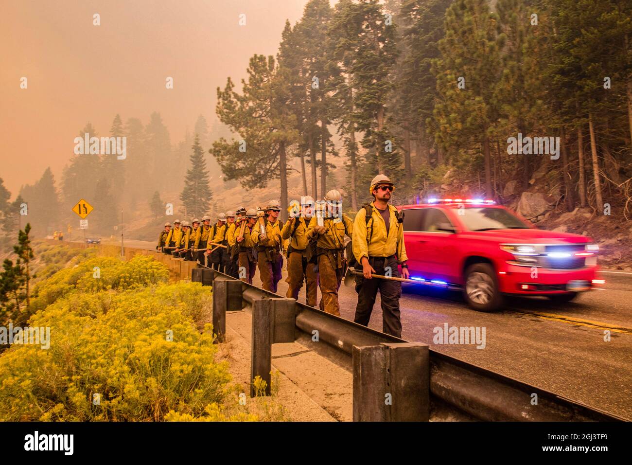 Devastating Caldor fire continues as crews fight through exhaustion to ...