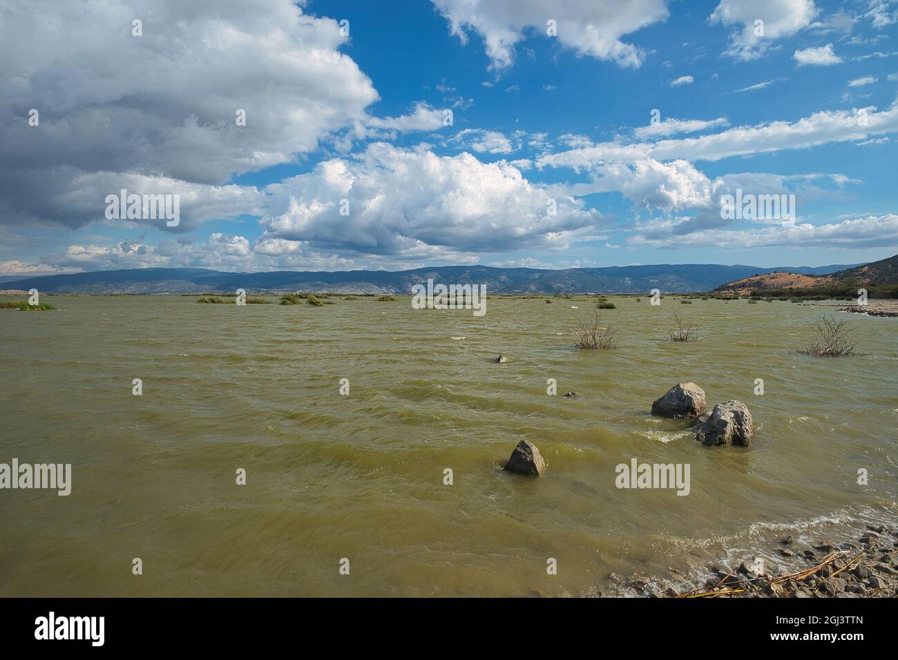 Lake Carla, one of the most important wetlands in Greece Stock Photo ...
