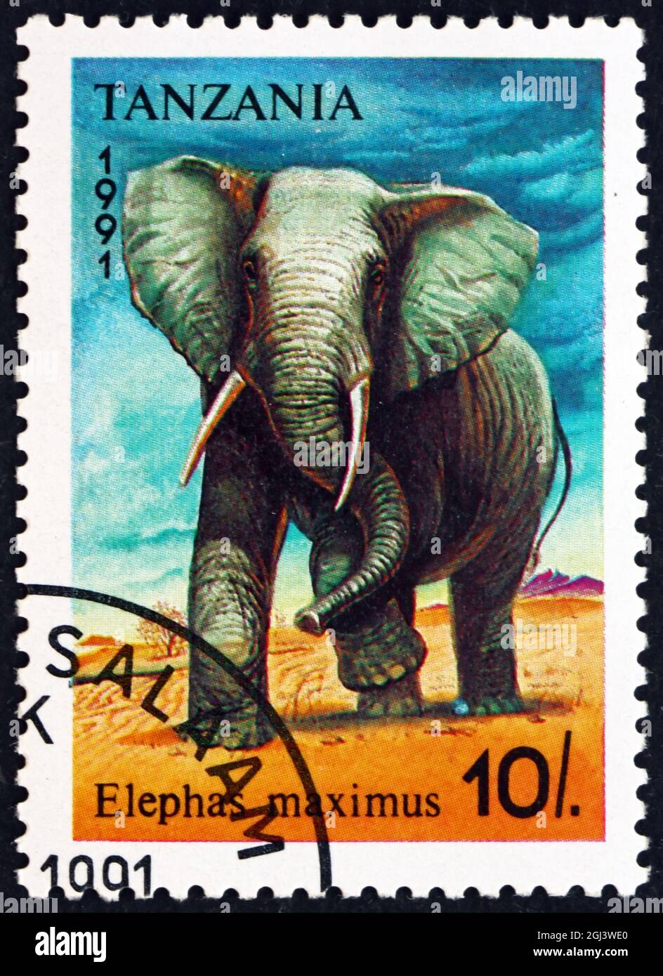 Postage stamp african elephant hi-res stock photography and images - Alamy