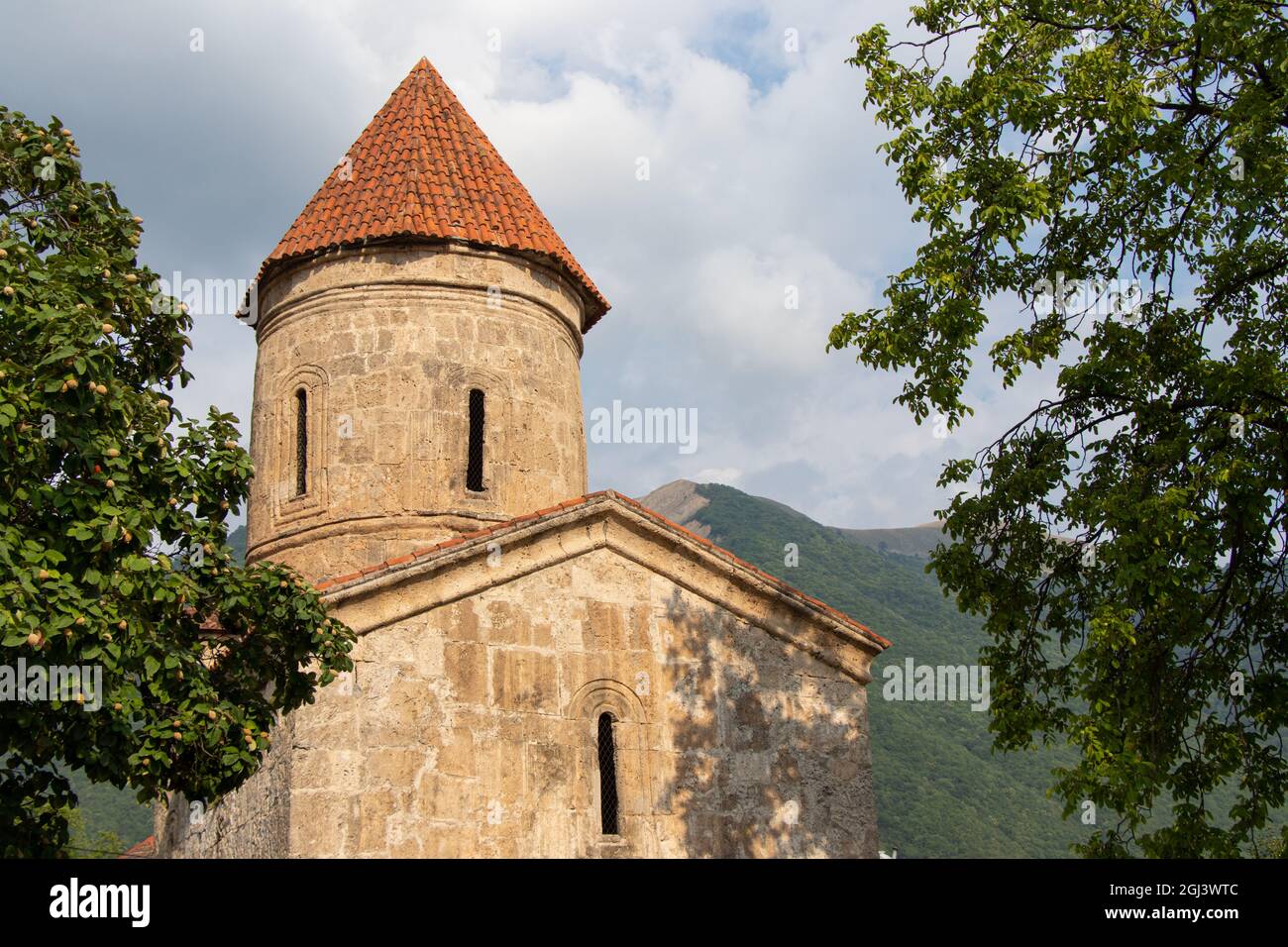 Ancient religious buildings in the Caucasus. Old christian temple in ...