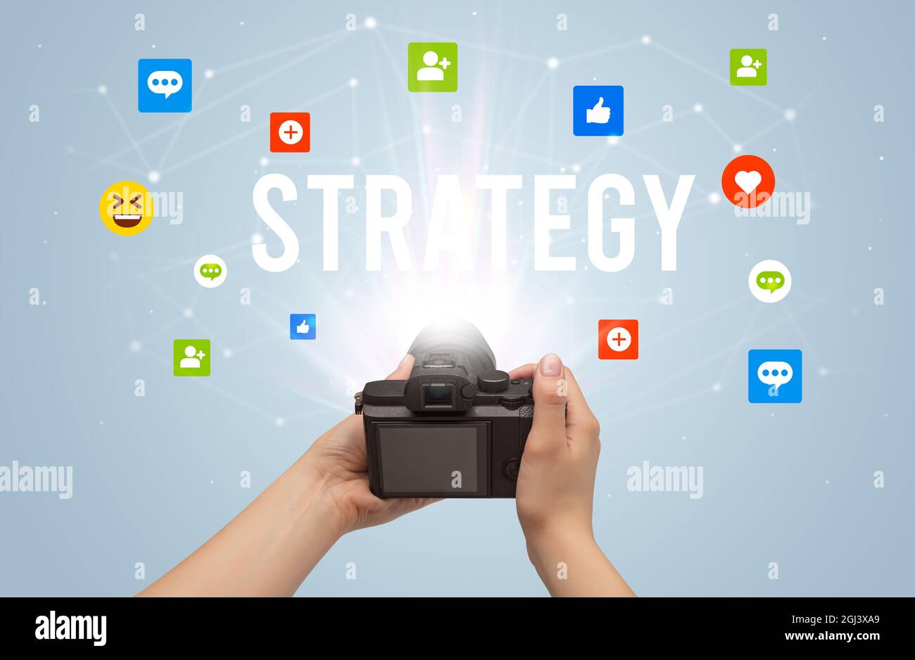 Using camera to capture social media content Stock Photo - Alamy