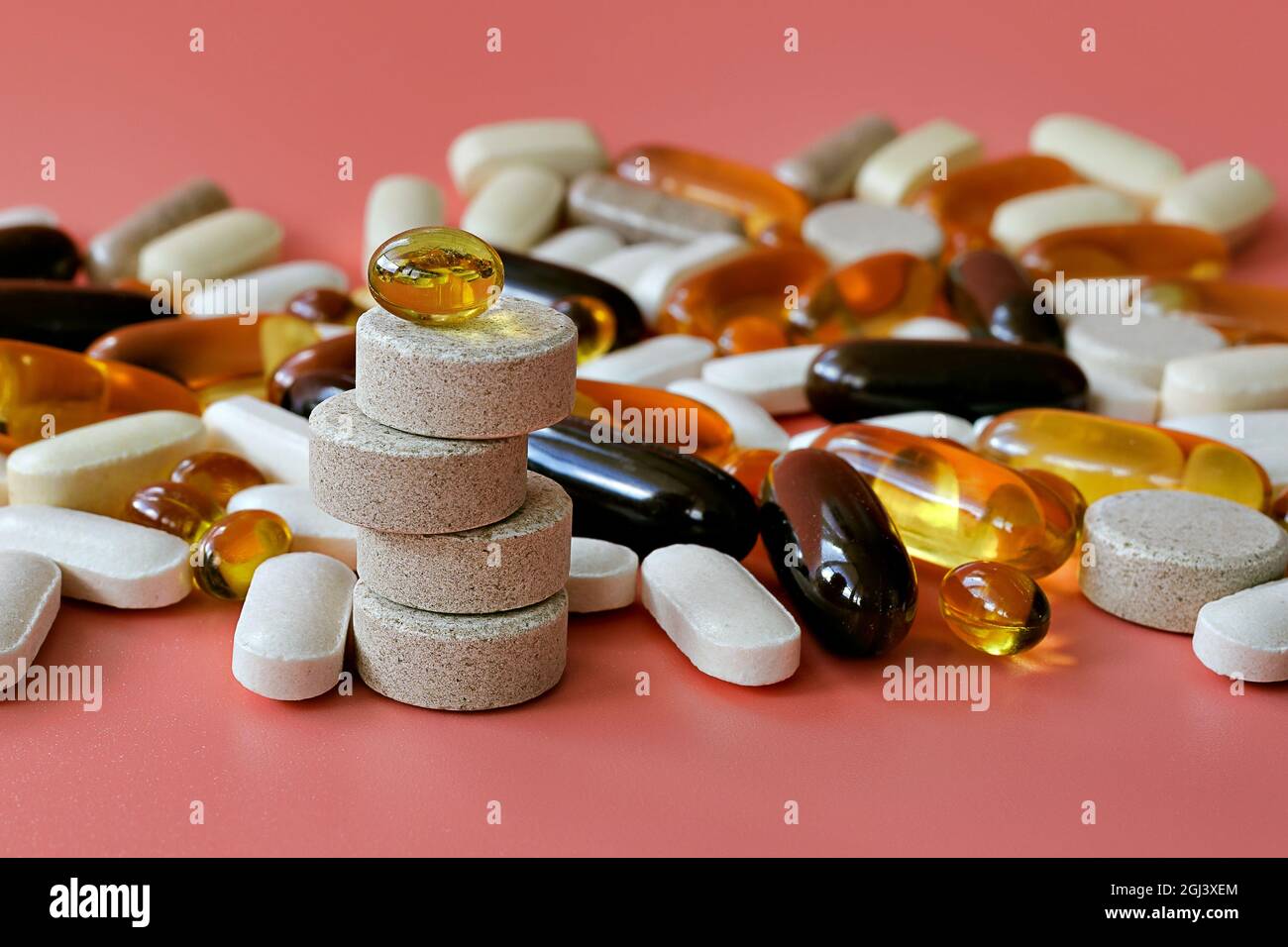 multivitamin dietary supplements. immune prevention care concept ...