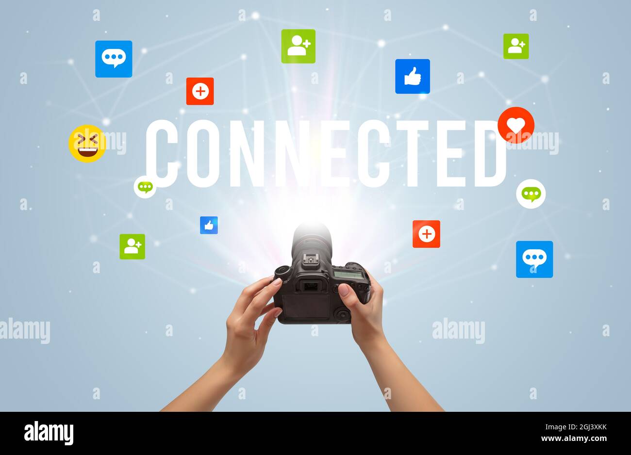 Using camera to capture social media content Stock Photo - Alamy