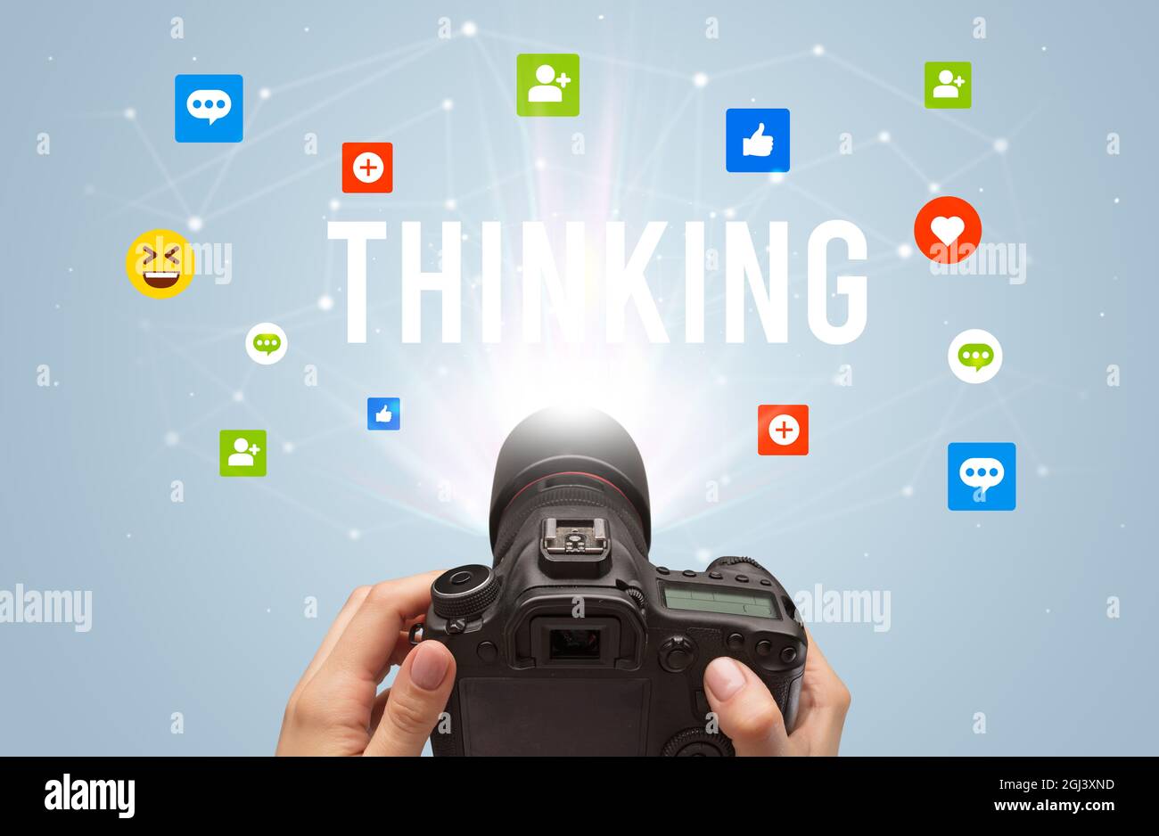 Using camera to capture social media content Stock Photo - Alamy