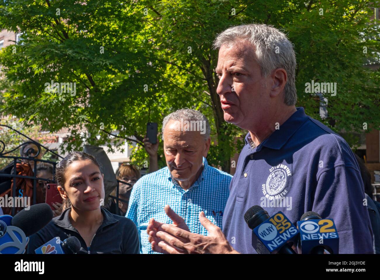 U.S. Representative Alexandria Ocasio-Cortez delivers remarks in the ...