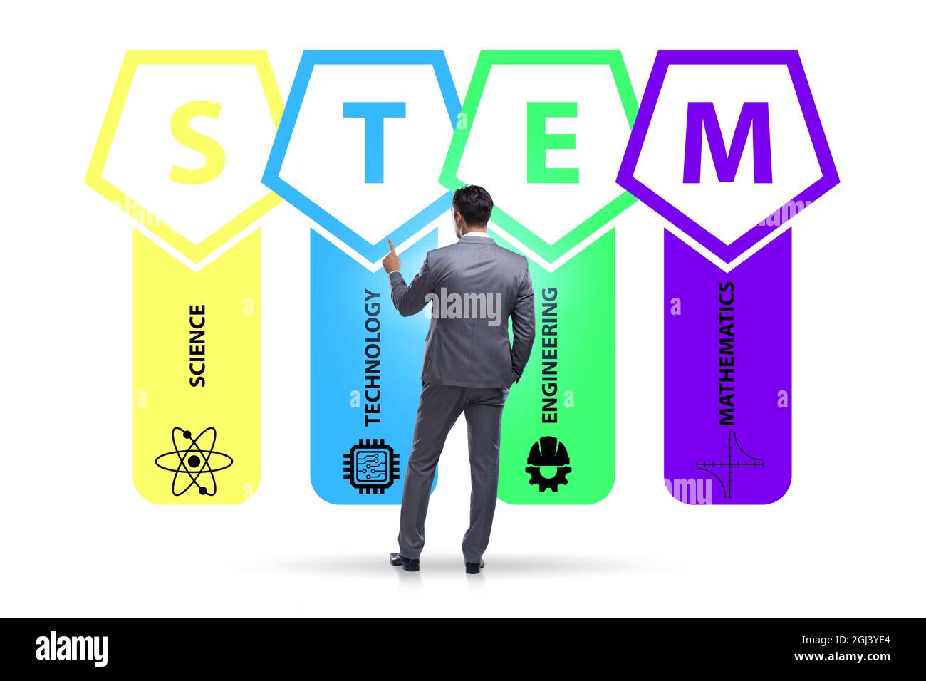 Business people in the STEM education concept Stock Photo - Alamy