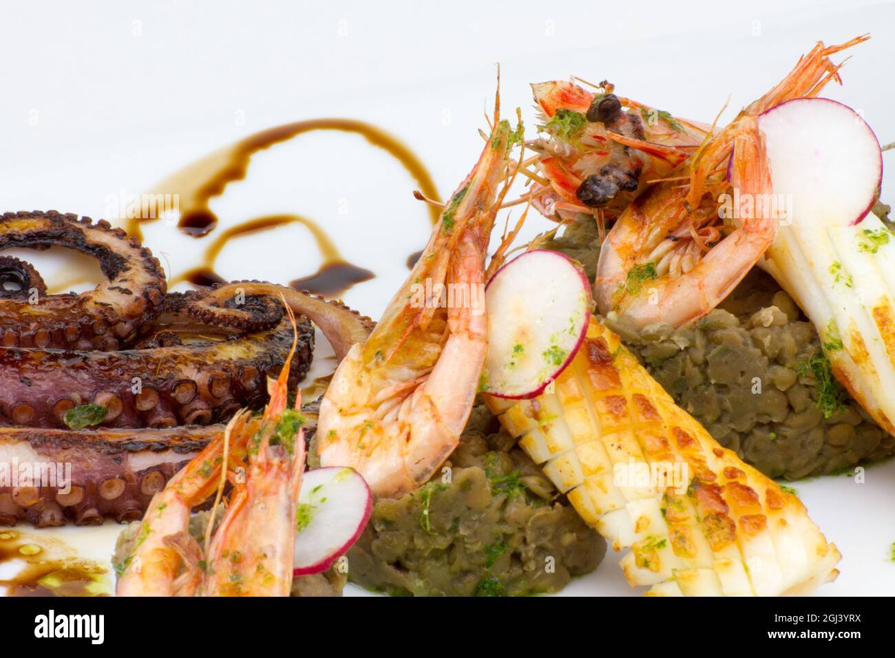 Beautiful Seafood platter Stock Photo - Alamy