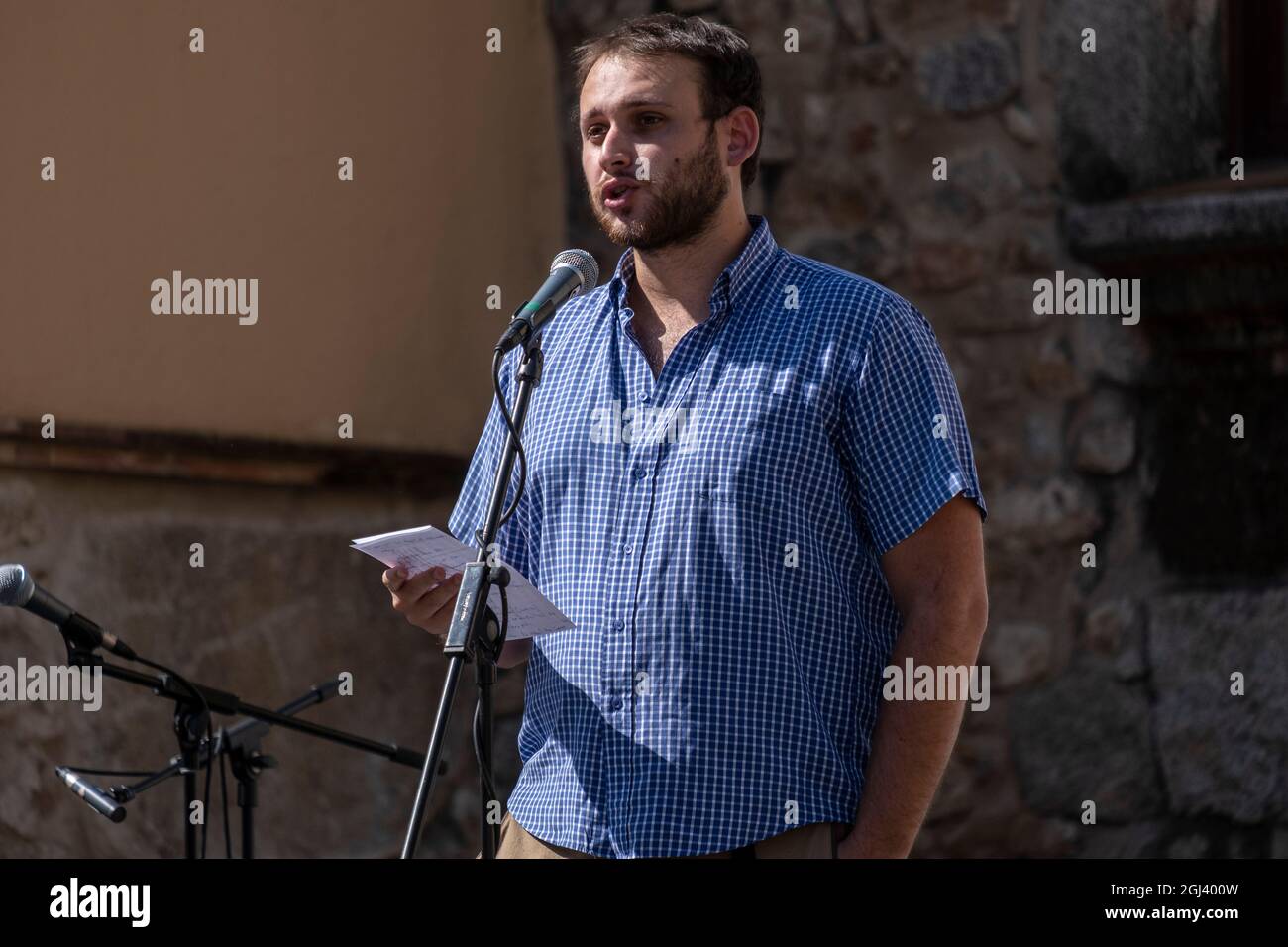 David Ibañez, spokesperson for IAEDENS-Salvem l, Empordà, is seen ...