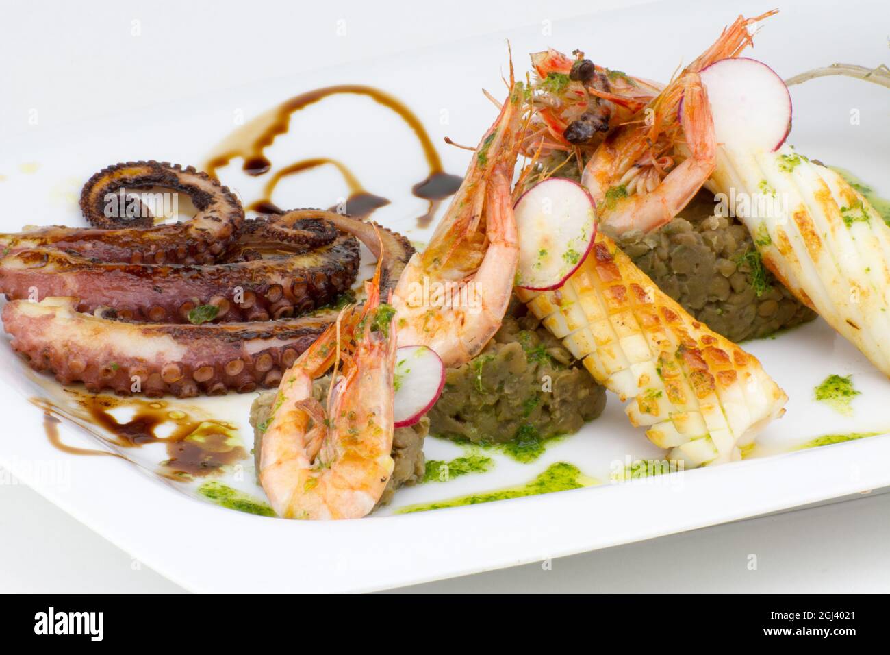 Beautiful Seafood platter Stock Photo - Alamy