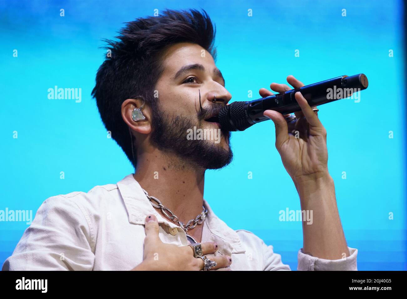 Camilo Echeverry Correa, known as Camilo, performs at the WiZink Center ...