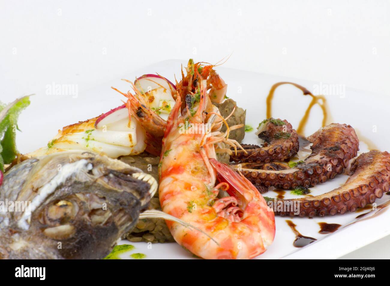Beautiful Seafood platter Stock Photo - Alamy