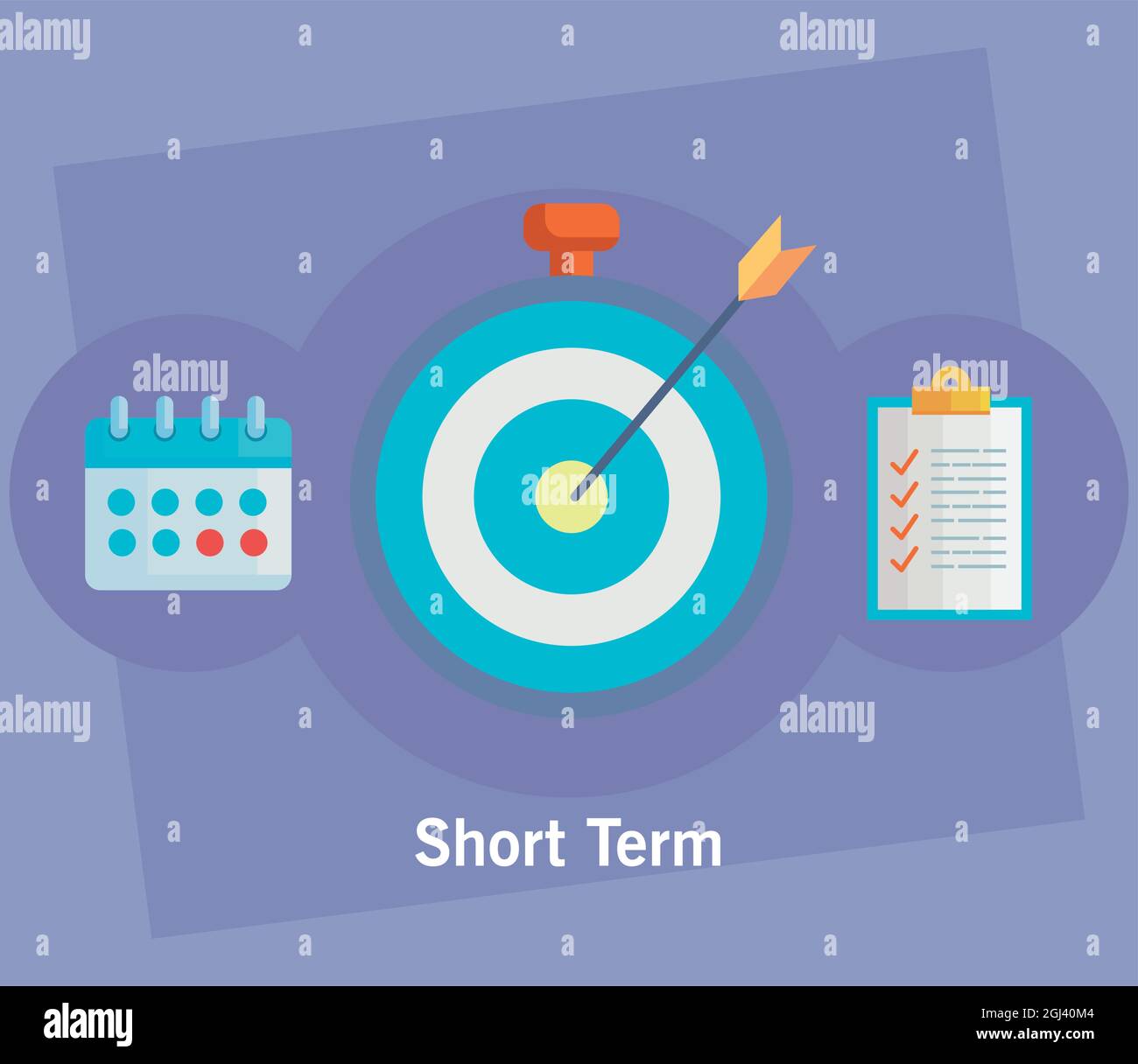 target with short term icons Stock Vector Image & Art - Alamy