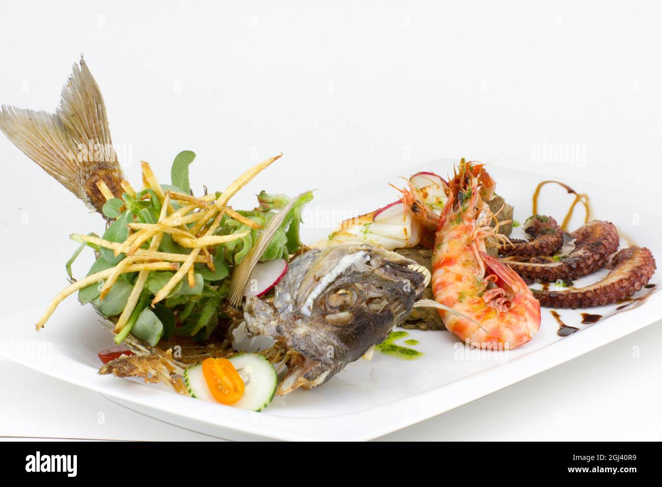 Beautiful Seafood platter Stock Photo - Alamy