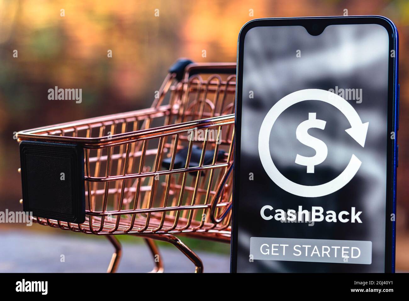 In this photo illustration, a CashBack Reward Program logo seen ...