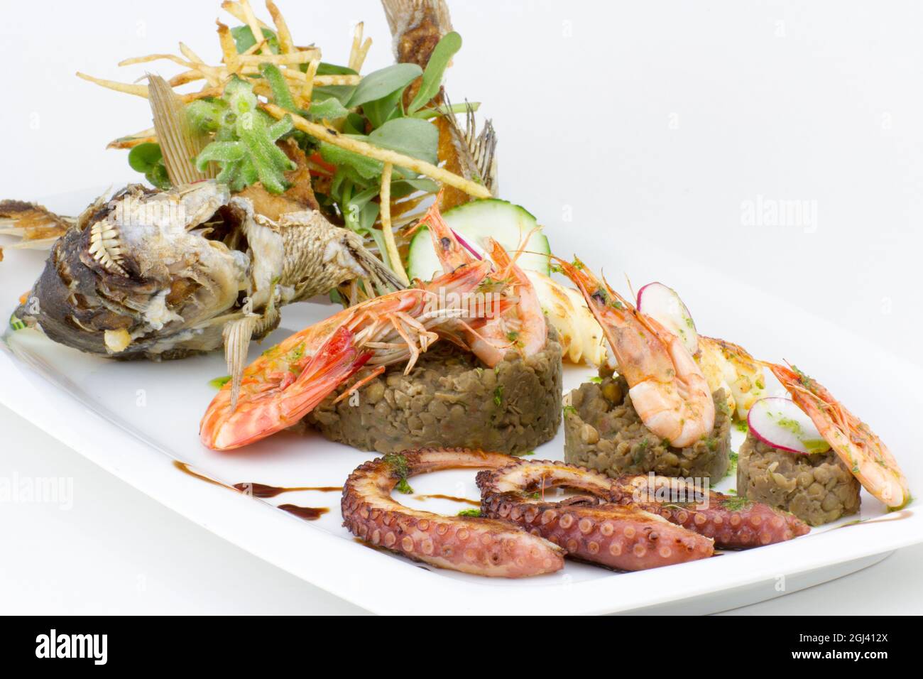Beautiful Seafood platter Stock Photo - Alamy