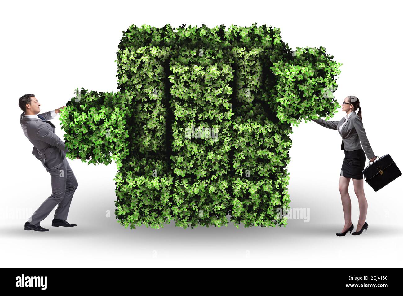Business people in the green environment concept Stock Photo - Alamy
