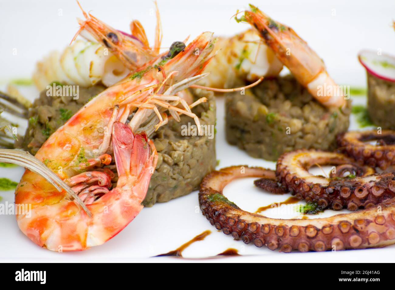 Beautiful Seafood platter Stock Photo - Alamy