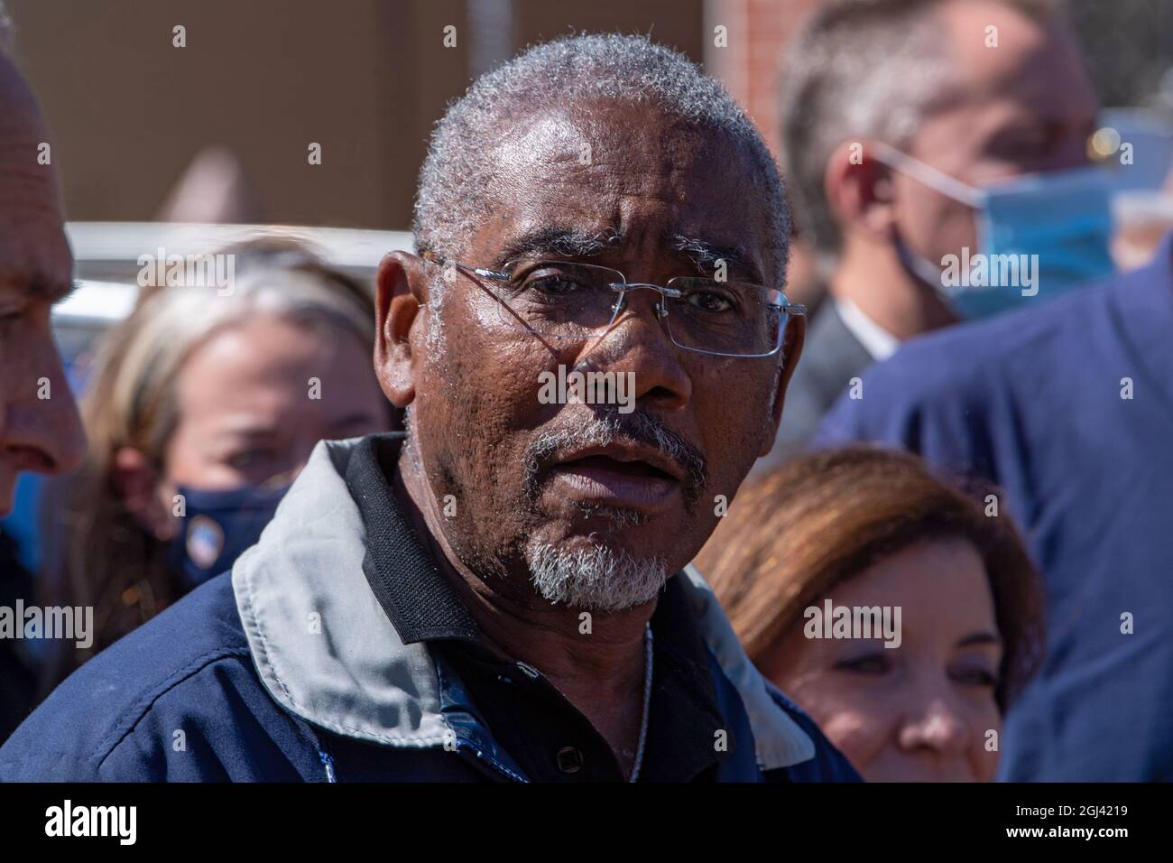 Congress Member Gregory Meeks speaks at a press conference in Queens ...