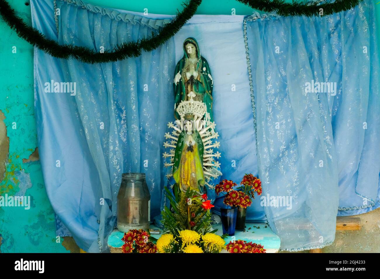 Small altar , Yucatan, Mexico Stock Photo - Alamy