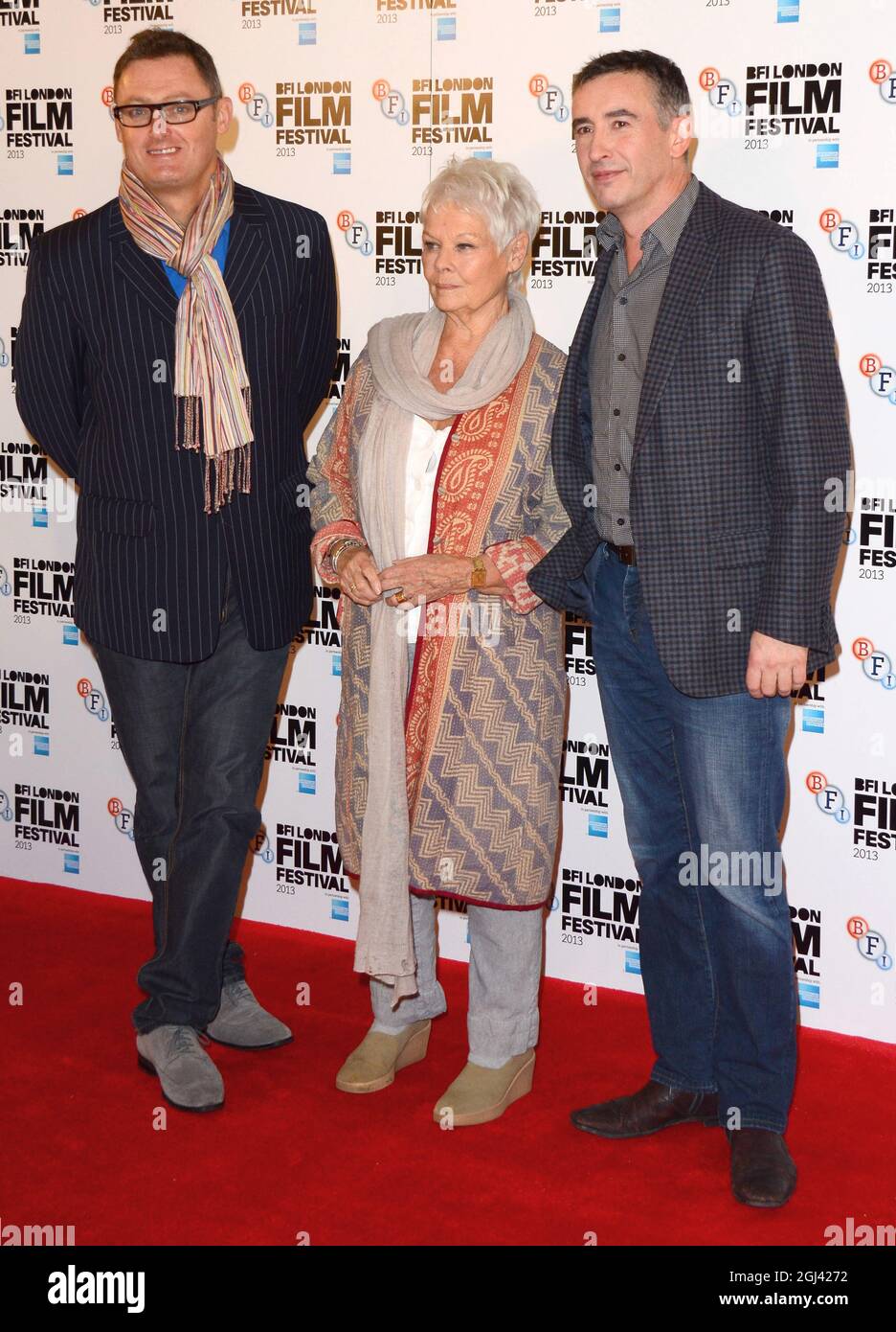 London. UK. Dame Judi Dench and Steve Coogan BFI London Film Festival ...