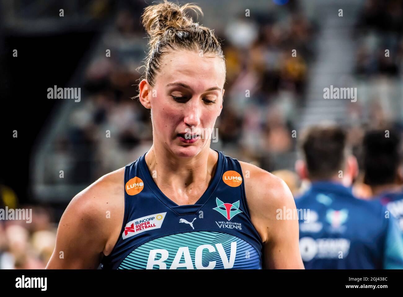 Melbourne Vixens' Emily Mannix in action during the Suncorp Super ...