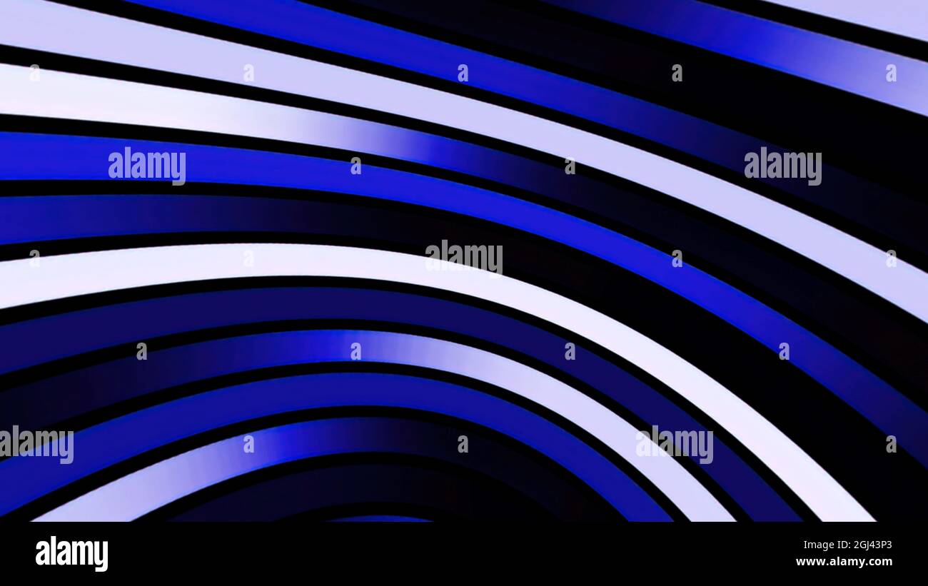 Abstract background, blue stripes with a curved effect Stock Photo - Alamy