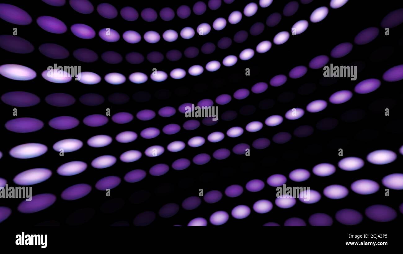 Abstract background, purple dots in a dot matrix style curved effect ...