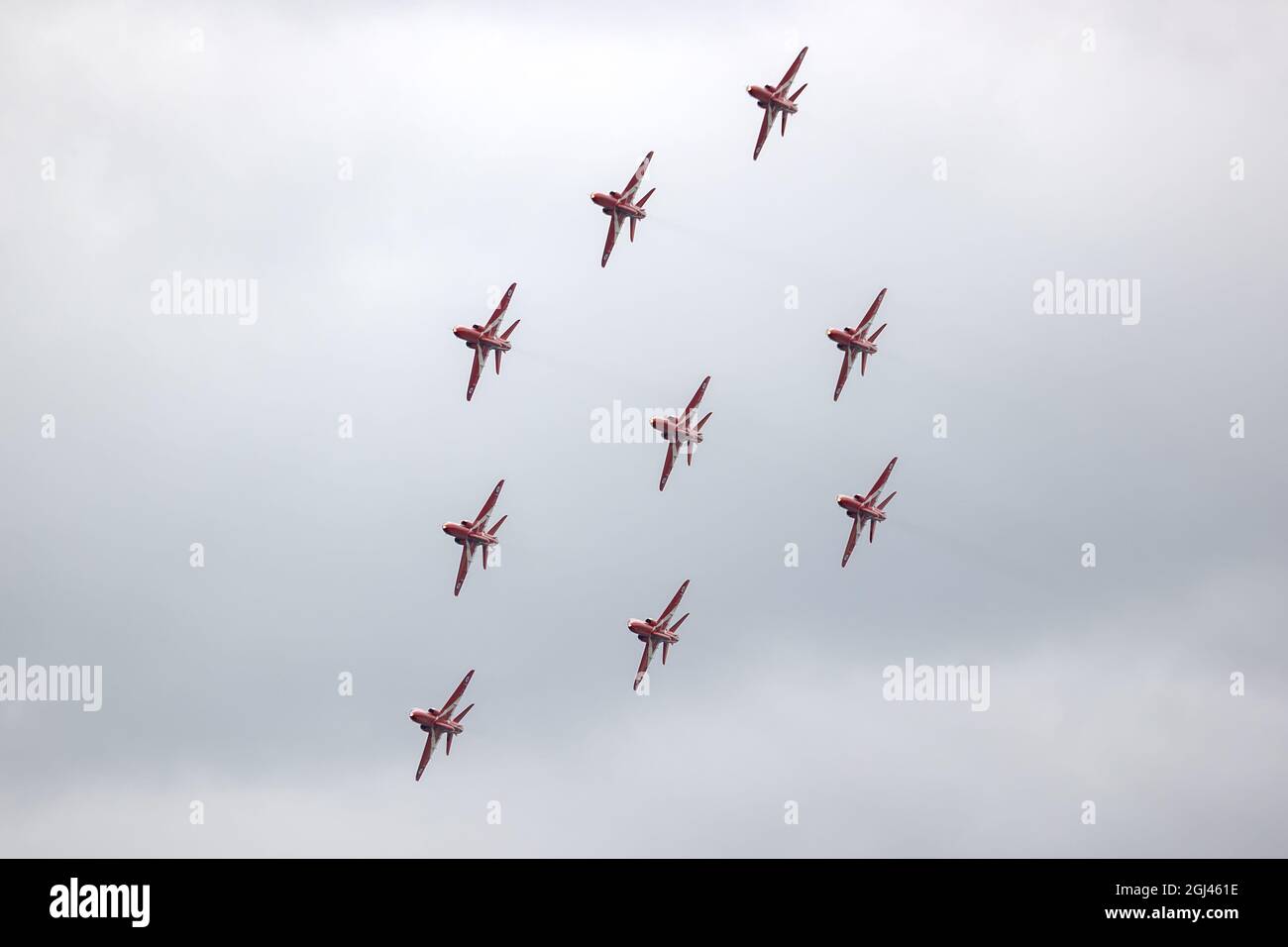 Royal Air Force Aerobatic Team, Red Arrows, display, Bournemouth Air ...