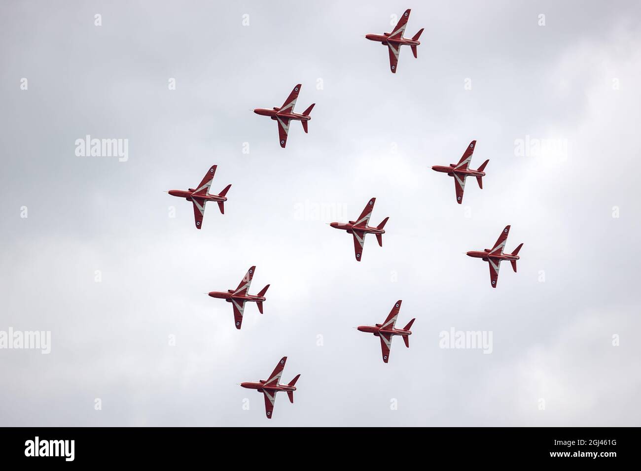 Royal Air Force Aerobatic Team, Red Arrows, display, Bournemouth Air ...