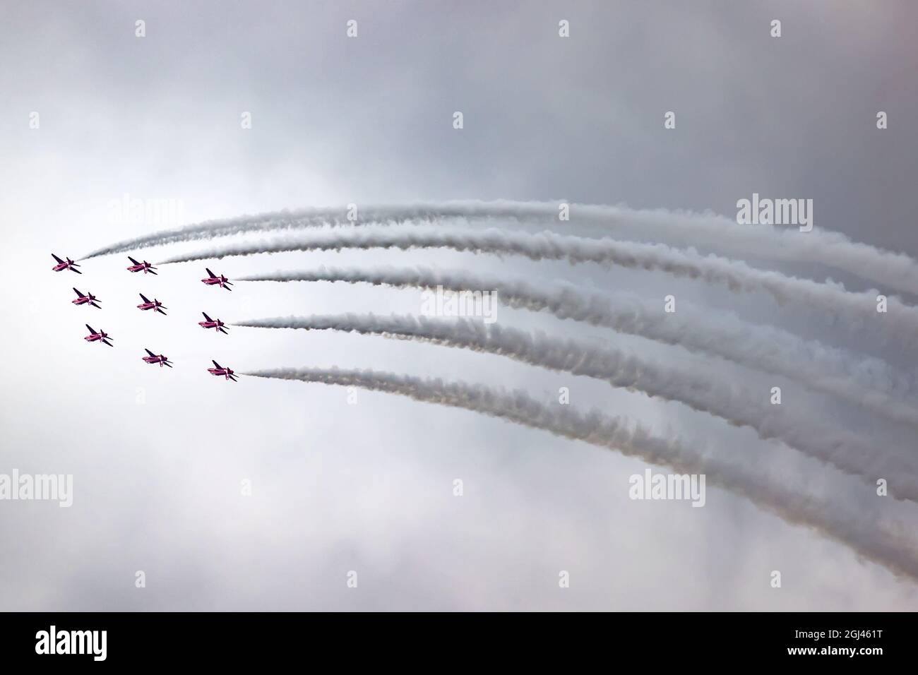 Royal Air Force Aerobatic Team, Red Arrows, display, Bournemouth Air ...