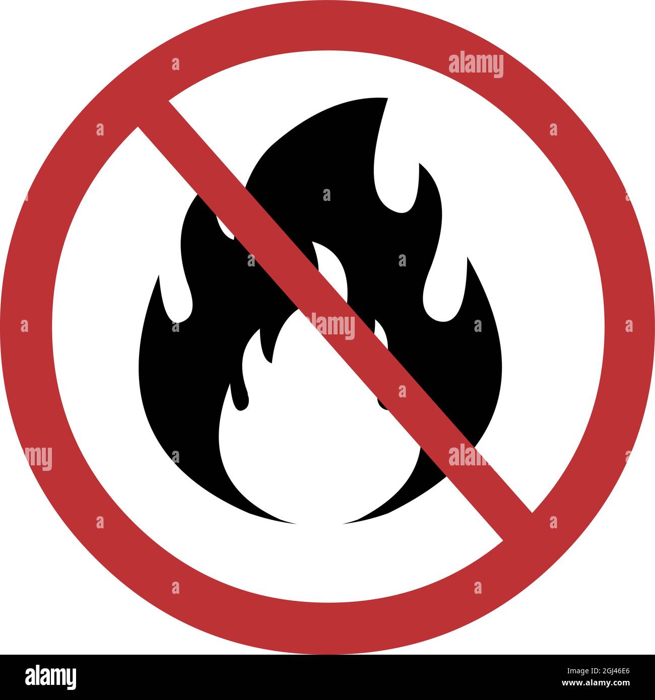 Vector illustration of forbidden fire signage poster Stock Vector Image ...
