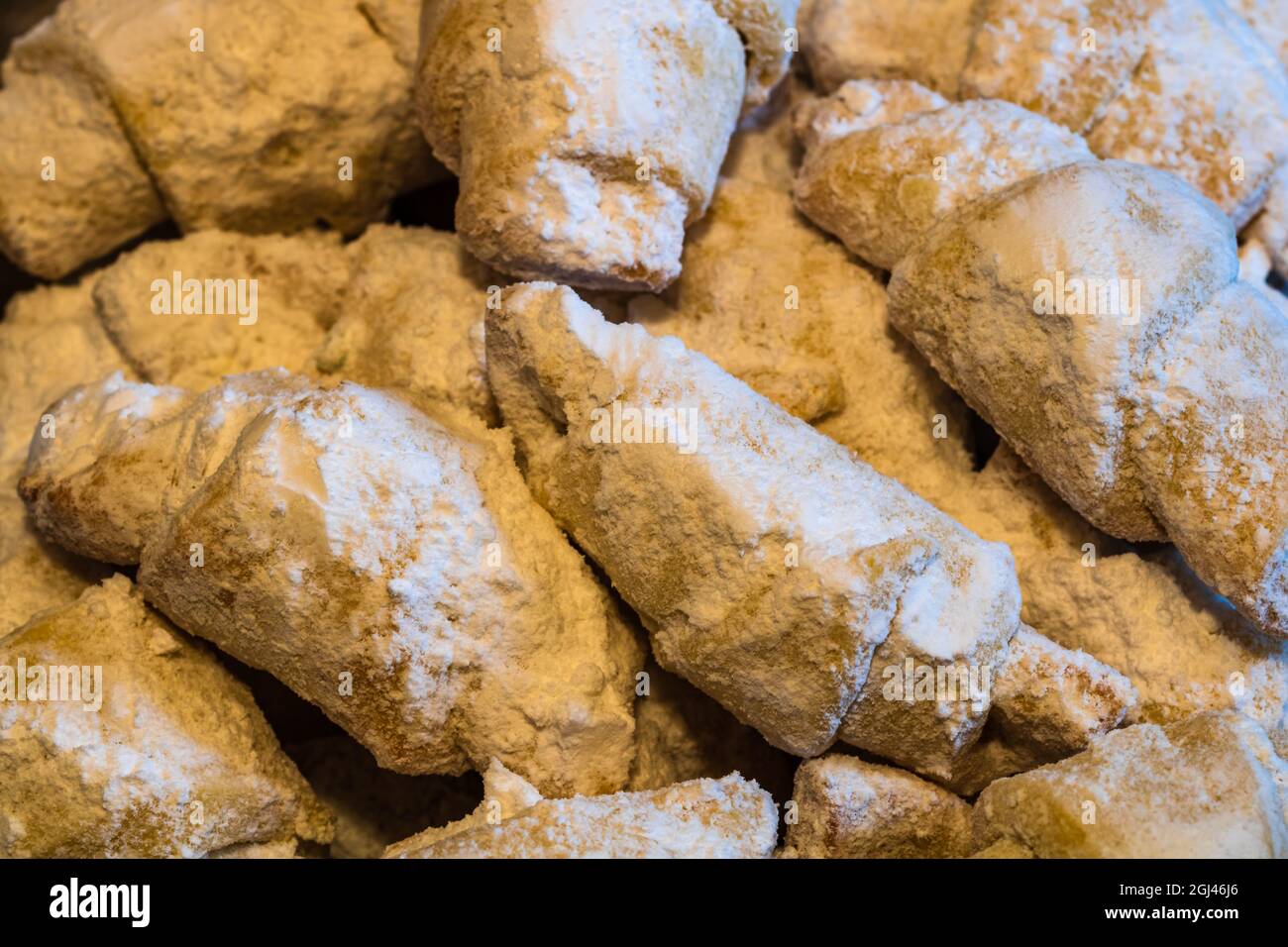 Eastern European sweets with sweet jam filling and powdered sugar Stock ...
