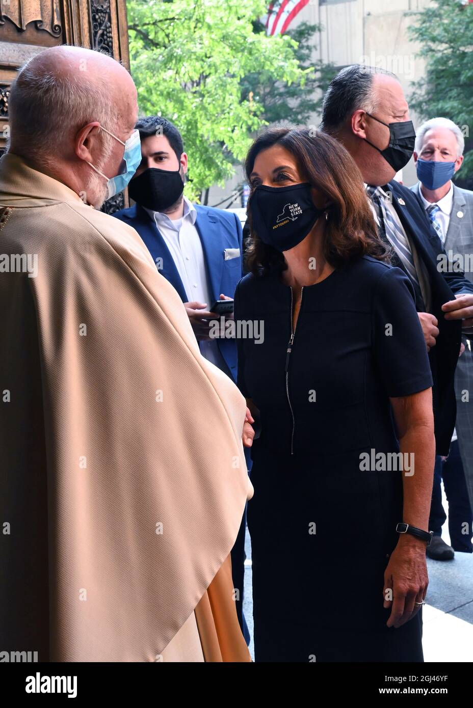 New York, USA. 08th Sep, 2021. New York Gov. Kathy Hochul greets ...