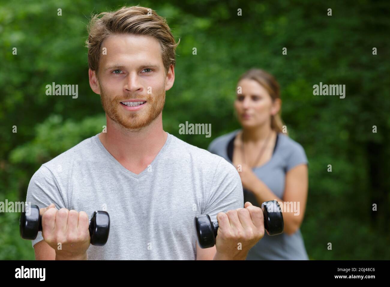 Attractive young bodybuilder outdoors hi-res stock photography and ...