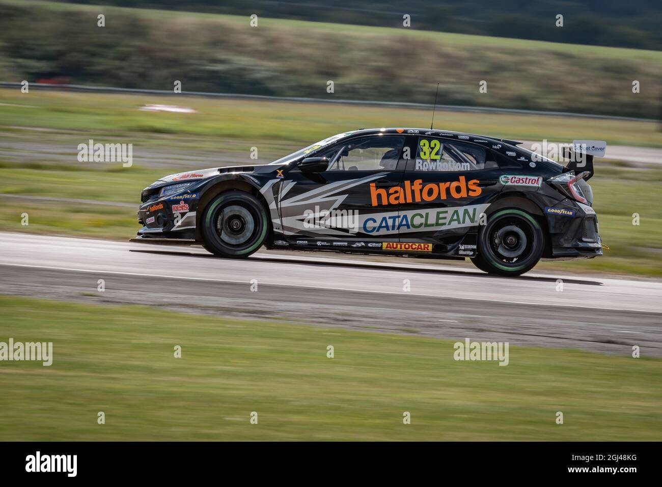 Daniel Rowbottom in a Honda Civic Type R at the BTCC event at Thruxton ...