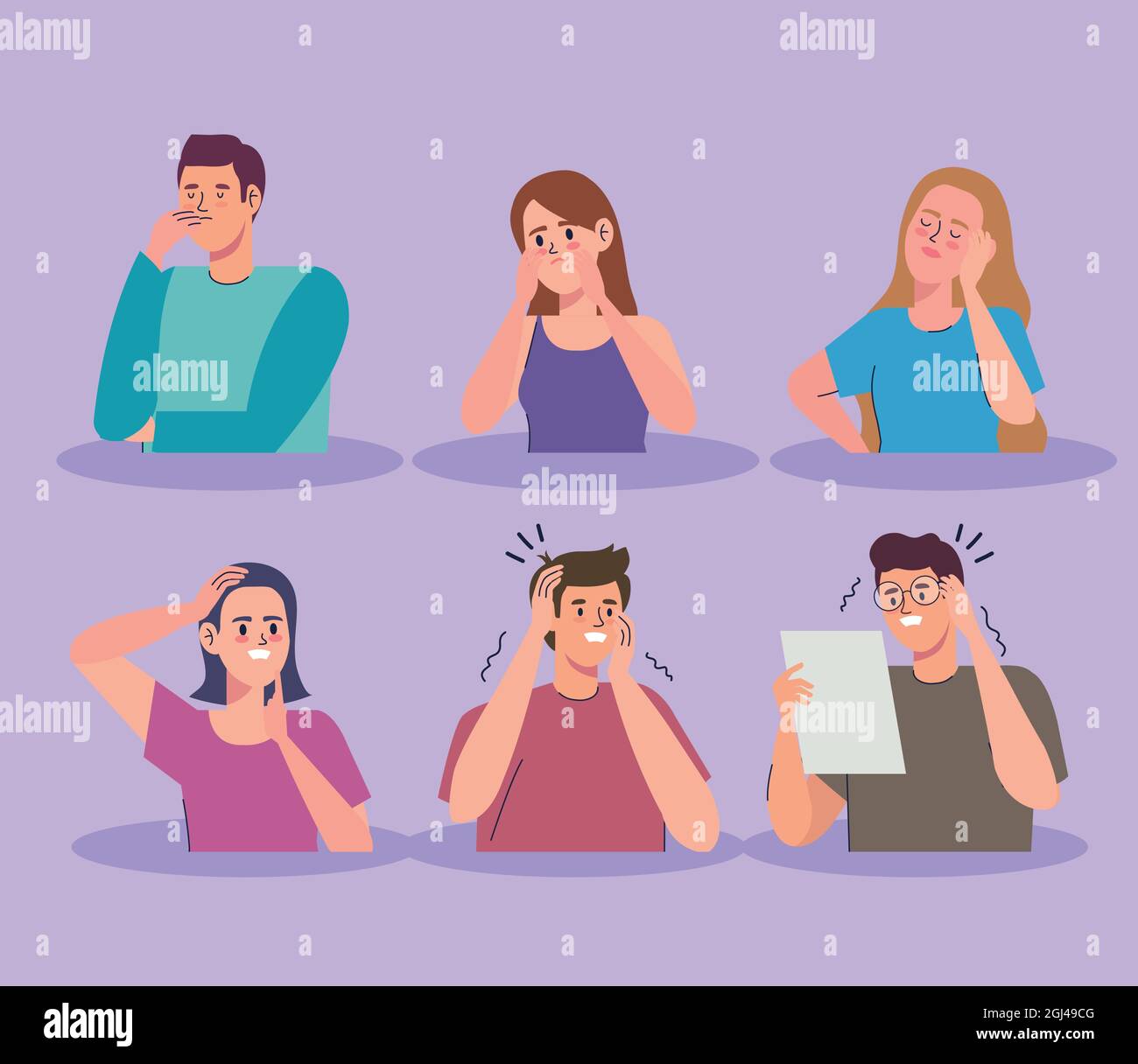 Women sad group Stock Vector Images - Alamy
