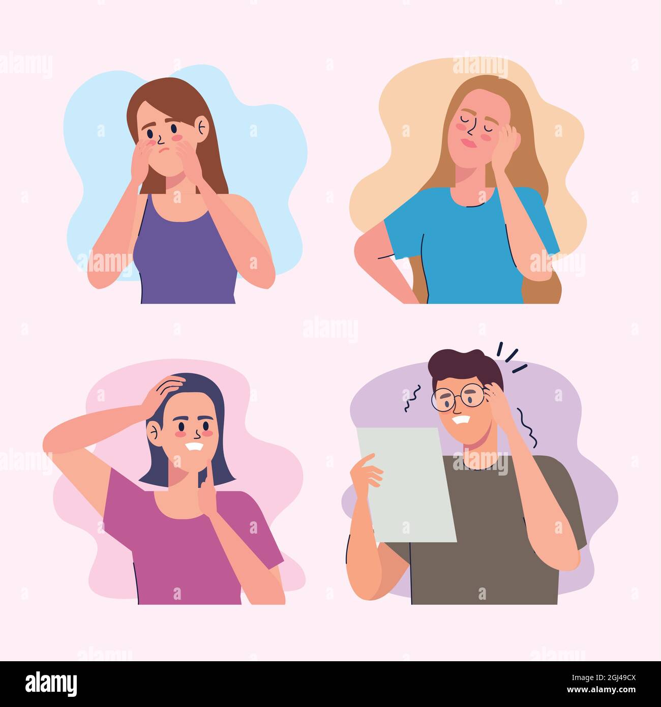 stressed people set Stock Vector Image & Art - Alamy