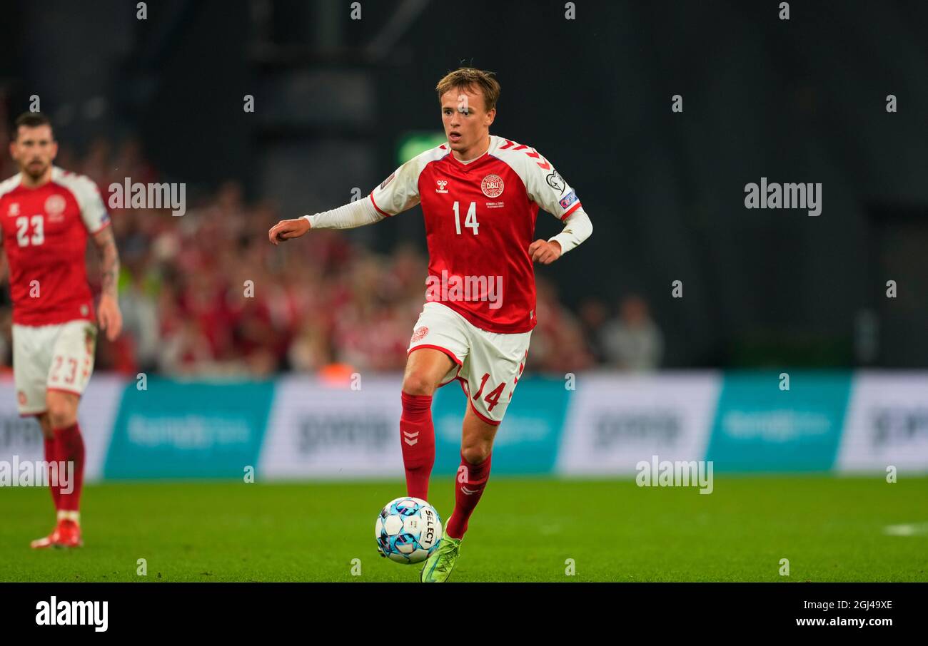 September 8, 2021: Mikkel Damsgaard of Denmark during Denmark against ...
