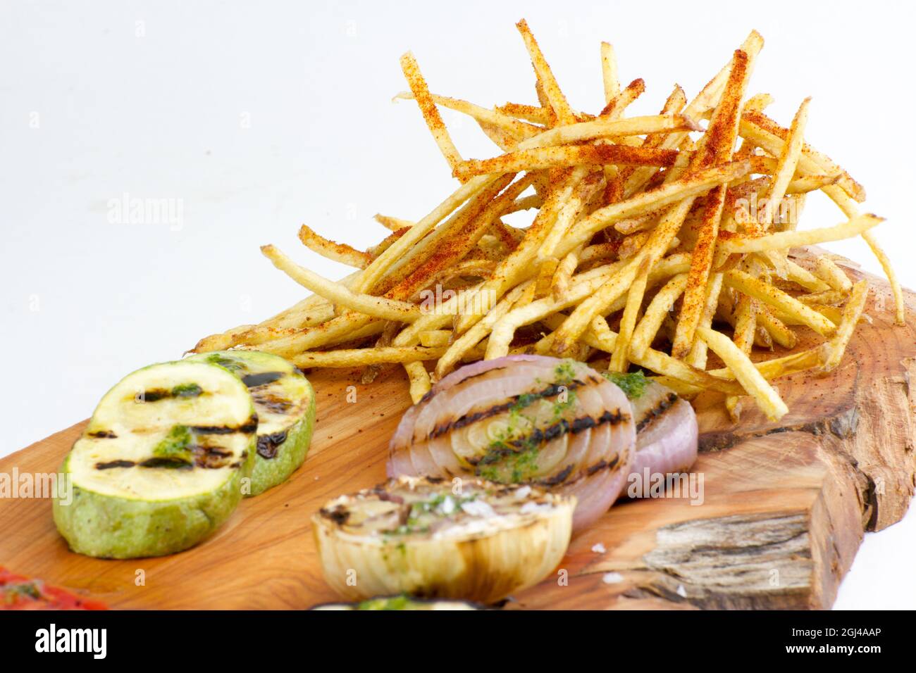 Gourmet food plate with meat and feta Stock Photo - Alamy