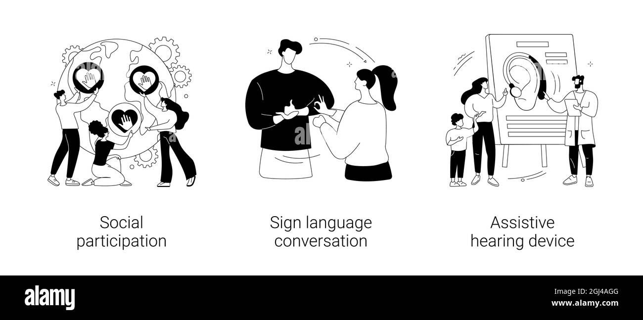 Social engagement abstract concept vector illustrations Stock Vector ...