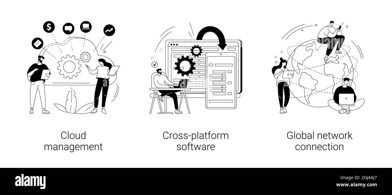 Global communication abstract concept vector illustrations Stock Vector ...