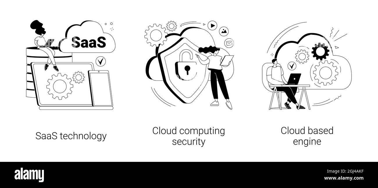 Cloud software abstract concept vector illustrations Stock Vector Image ...